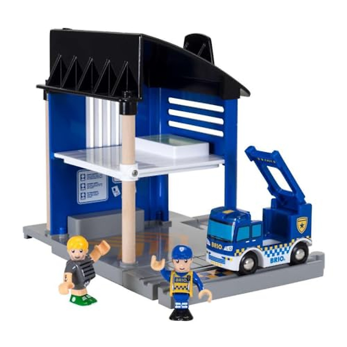 Brio World - 33813 Police Station - Interactive Toy Set for Kids | Enhances Creativity & Imagination | Features Light & Sound Effects | Compatible with Brio Railway | Perfect for Ages 3 and Up