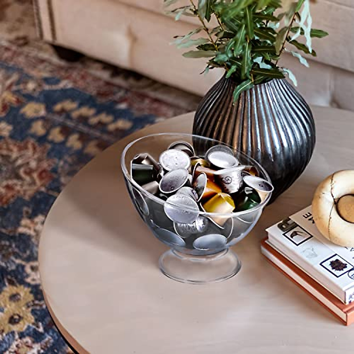 MOLFUJ Coffee Pod Holder, Clear K Cup Holder Plastic, Espresso Coffee Pod Holders for Counter Small, Coffee Pod Storage for K Cups, Capsule Organizer Creamer Holder for Coffee Bar