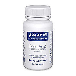 Pure Encapsulations Folic Acid | Hypoallergenic Dietary Supplement | 60 Capsules