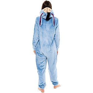 Disney Eeyore Onesie For Women | Eeyore Costume Adult | Womens Fleece Pajamas | Blue | XX-Large