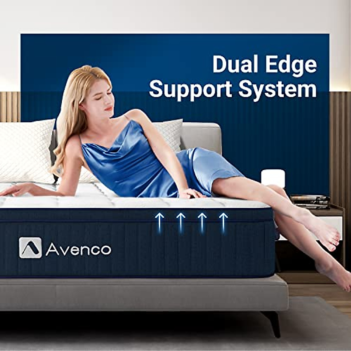 Avenco King Mattress, King Size Mattress in a Box, 12 Inch Latex Hybrid Mattress King, Cool Tencel Fabric & Bamboo Memory Foam & Pocket Spring, Medium Firm, CertiPUR-US, 10 Years Support (NDSM30)