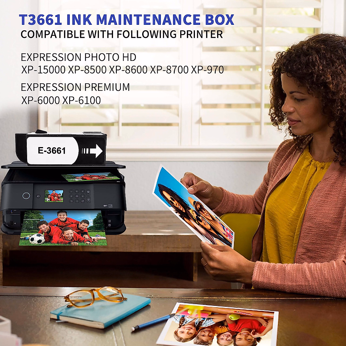 Aomya T366 T366100 T3661 Maintenance Box for XP-15000 XP-6000 XP-6100 XP-970 XP-8500 XP-8600 XP-8700 Expression Premium Photo Printer