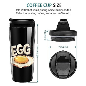 Fried Egg Travel Coffee Mug Reusable Coffee Cup Tumbler with Lid for Outdoor 350ml