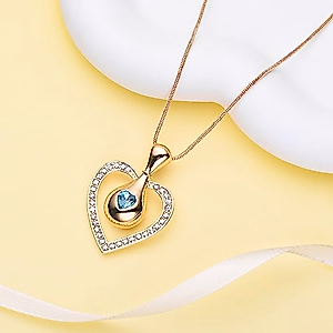 Catuni Gold Heart Necklace Cosplay Glitter Bottle Pendant Necklace for Women BFF Gift