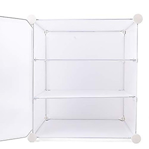 GNJINX 12 Tiers Shoe Rack,Shoe Rack Organizer, Stackable Closet 96 Pairs Shoe Box Storage Cabinet, Durable Modular Shoes Organizer Expandable for Heels, Boots, Slippers