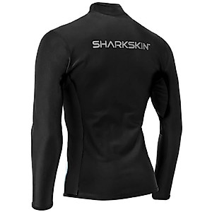 Sharkskin Mens Chillproof Long Sleeve Full Zip Shirt (Black, Large)