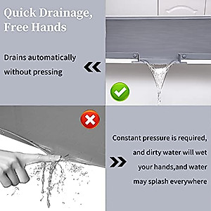 77L Under Sink Mats for Kitchen Waterproof, 34" x 22" Silicone Under Kitchen Sink Mat, Under Sink Mat Liner Protector for Kitchen Bathroom Cabinets, Easy to Clean and Hold up to 3 Gallons Liquid -Grey
