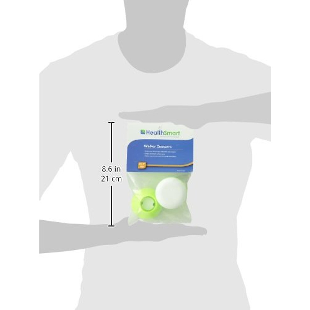 HealthSmart Walker Glides, Walker Caps or Walker Pads also for Rollators, Universal Fit, Pack of 2