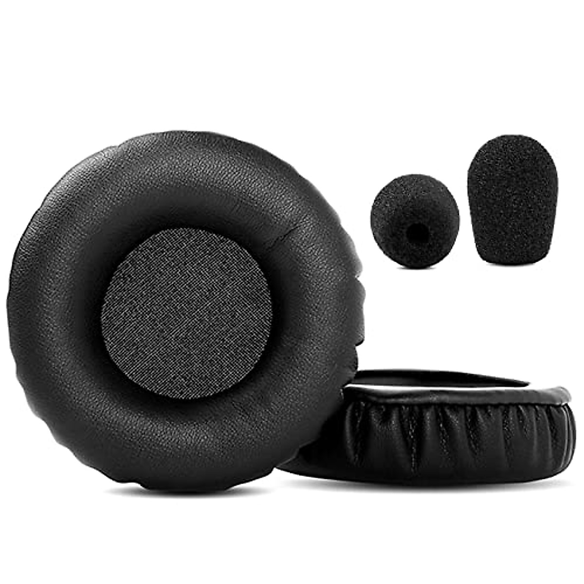 TaiZiChangQin Ear Pads Ear Cushions Mic Foam Kit Earpads Replacement Compatible with Jabra HSC011 UC Voice 550 MS Duo Wired USB Headphone