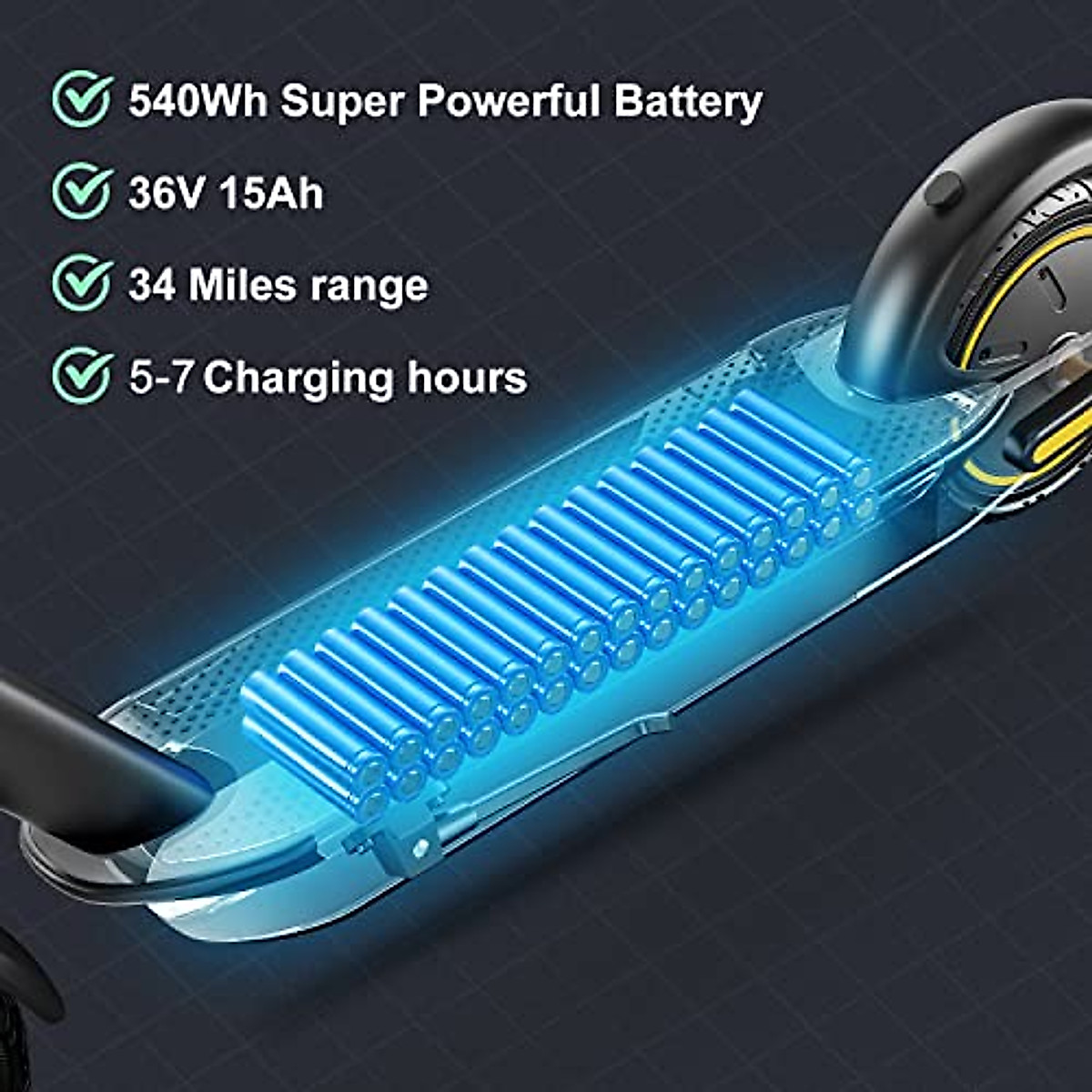 Electric Scooter Adults 500W with App, up to 20 MPH & 30-35 Miles, Folding Scooter for Adults with Double Braking System and W. Capacity 250lbs, UL Certified