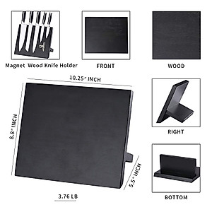 JOPROCH Oak Magnetic Kitchen Knife Holder,Magnetic Stand for Beautiful Kitchen Decor，Universal Knife Tool Display and Placement Rack with Strong Magnet