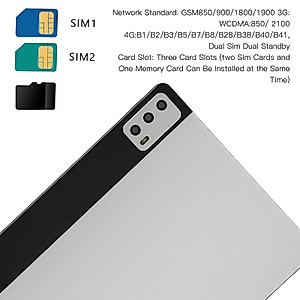 10in Tablet, IPS Large Screen 4GB RAM 256GB ROM 1080x1960 Resolution 5G WiFi 4G Calling Tablet for Office (US Plug)