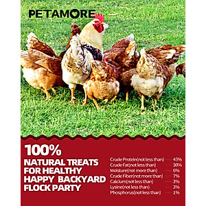 Dried grubs for Chicken -Alternative to Dried mealworms for Chickens-Dried Black Soldier Fly Larvae for Laying hens Backyard Flock Party Poultry, Fowl, Reptiles, Amphibian etc