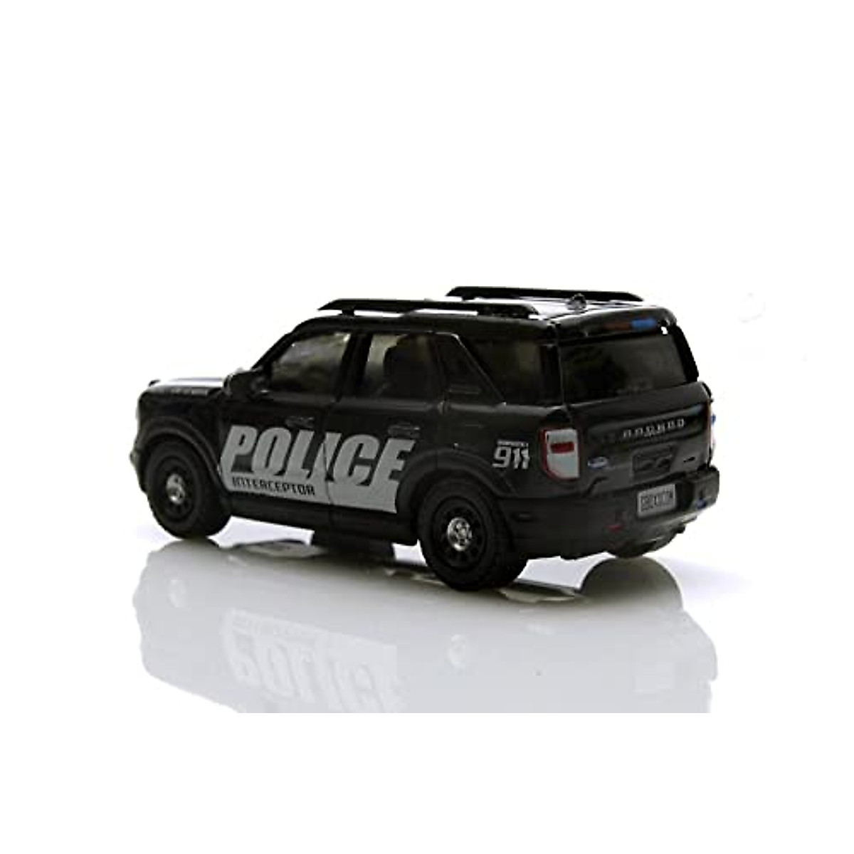 ModelToyCars 2021 Ford Bronco Sport - Police Interceptor, Black - Greenlight 30339 - 1/64 Scale Diecast Car