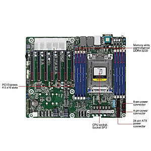 ASRock Rack ROMED8-2T Single Socket SP3 LGA 4094/ DDR4/ SATA3&USB3.1/ V&2GbE/ ATX Motherboard