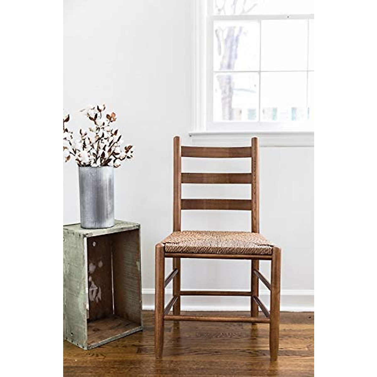 Dixie Seating Asheville Wood Ladderback Dining Chair No. 7W Sienna Red