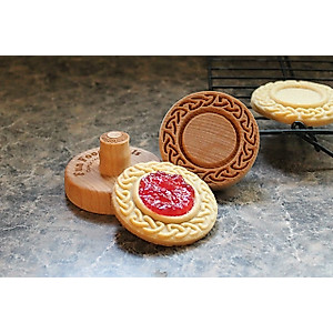 Fun Food Tools, Wood Cookie Stamp, 2.5 Inch (Celtic Frame CS-033)