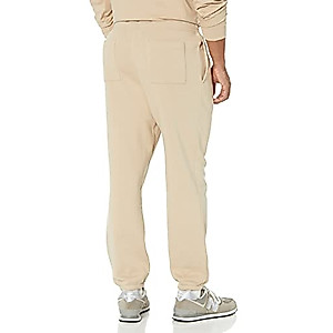 Amazon Essentials Relaxed-Fit Sweatpants for Men - Closed-Bottom, Big & Tall Options, Tan, Medium