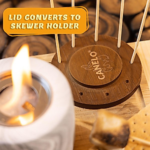 Table Top Fire Pit Bowl - Tabletop Fire Pit, Long Burning Indoor fire Pit, Table Top Firepit for Patio - Tabletop Fireplace - Mini Fire Pit fire Bowl with Cover and Smores Stick Holder.