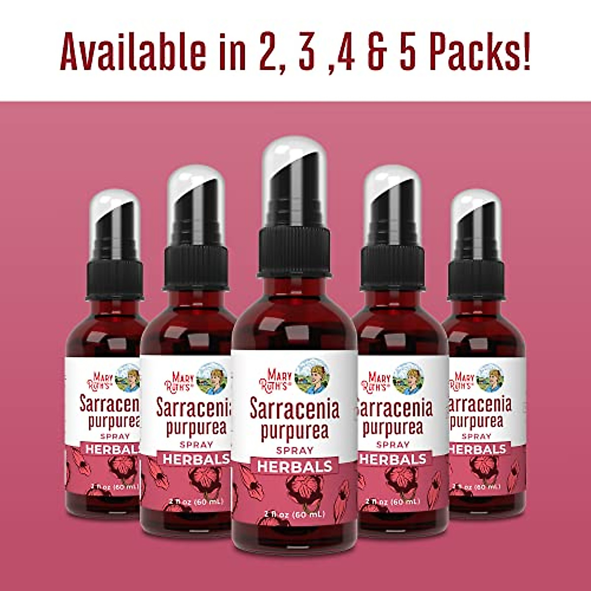 MaryRuth Organics Sarracenia Purpurea Liquid | Sarracenia Purpurea Topical Herbal Liquid | Purple Pitcher Plant | Vegan | Non-GMO | Gluten Free | 2 Fl Oz | 2 Pack