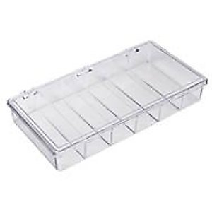 FLAMBEAU A602 Clear Styrene 12 Compartment Box, 10-1/2" W x 6-3/16" L x 1-9/16" D (Pack of 24)