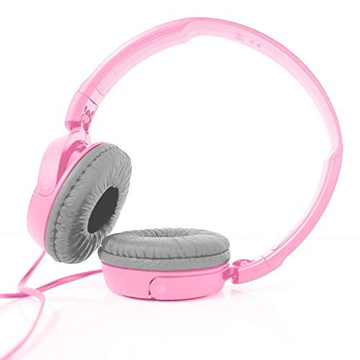 SONY Wired Over Ear Best Stereo Extra Bass Portable Foldable Headphones Headset for Apple iPhone iPod/Samsung Galaxy / mp3 Player / 3.5mm Jack Plug Cell Phone (Rose)