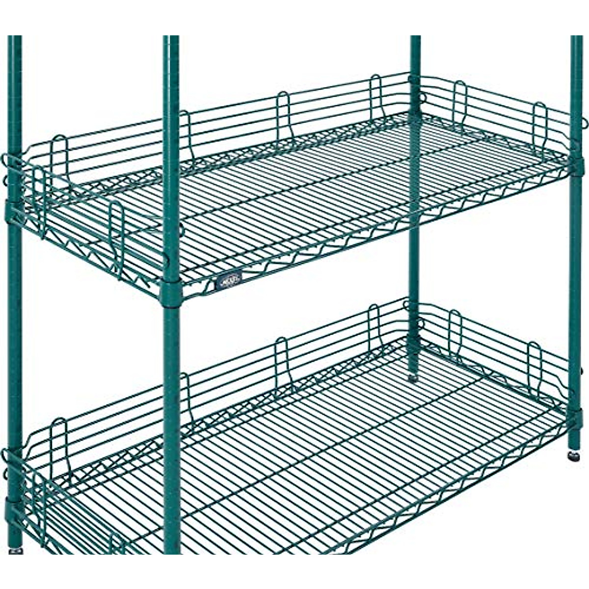 Nexel Poly-Green Adjustable Wire Shelving Unit, 4 Tier, Heavy Duty Commerical Storage Organizer Wire Rack, 18" x 42" x 74", Green