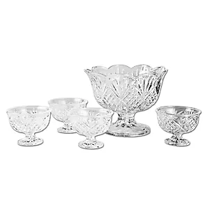 Godinger Dublin 5-Piece Crystal Dessert Set