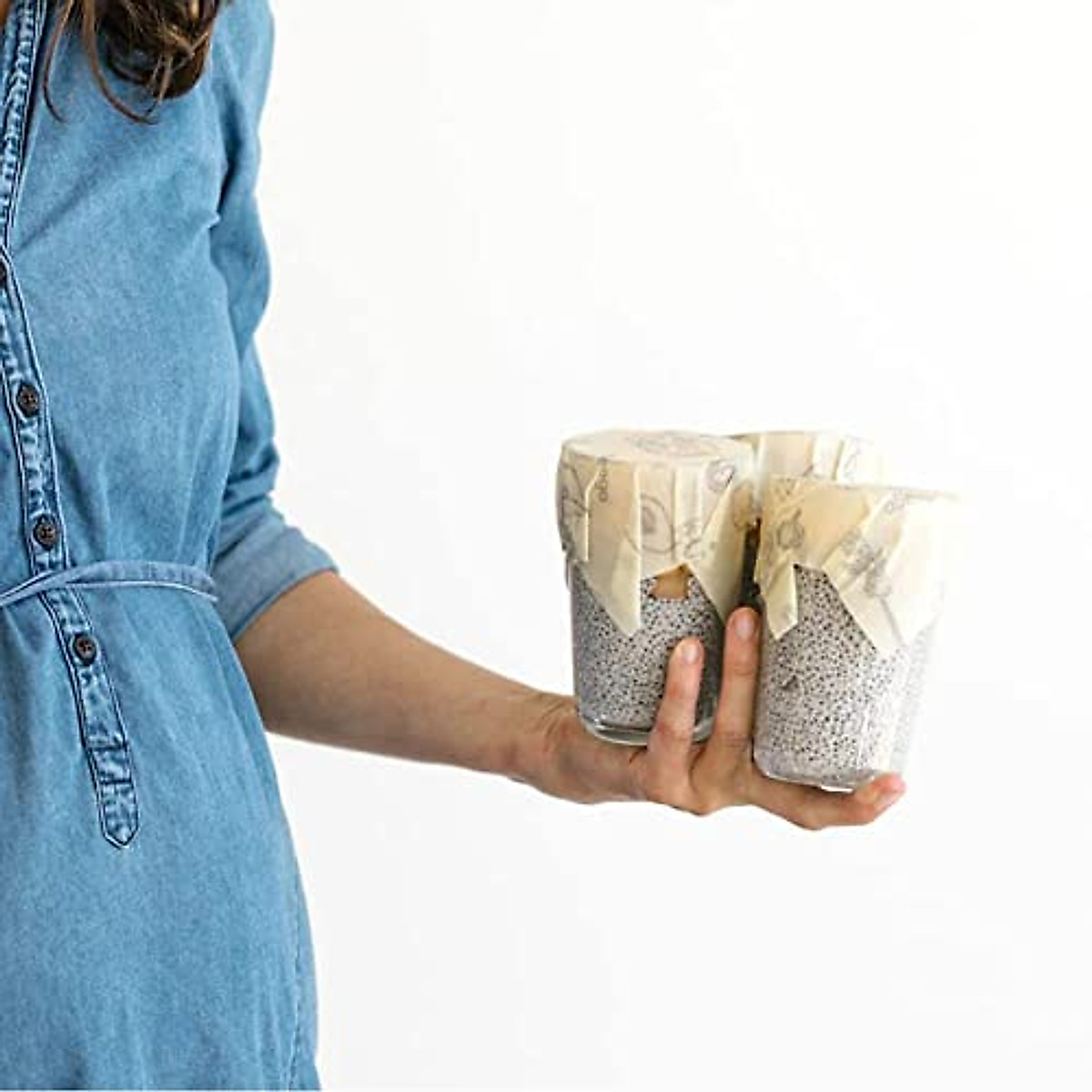 Abeego, The Original Beeswax Food Storage Wrap - Set of Five 7" Natural Small Square Sheets