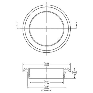 Caplugs 99394984 Plastic Grommets for Holes in Sheet Metal. GRO-1-UL, TEO, Hole Size 1.00" Metal Thickness .03-.08", Black (Pack of 200)