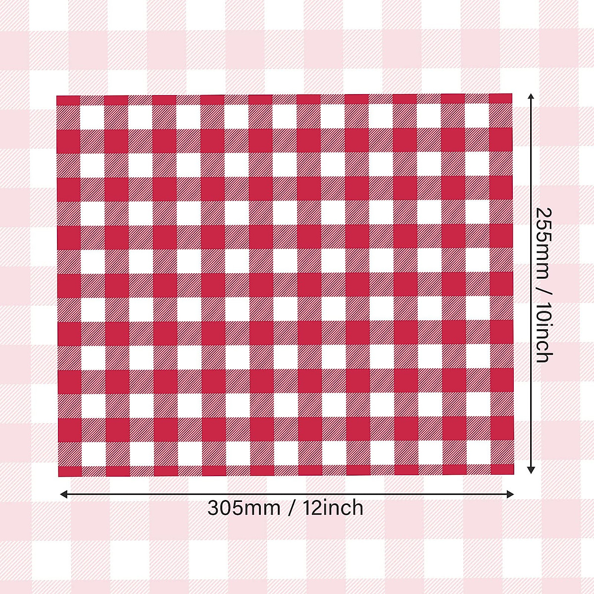 100 Pcs Deli Paper Sandwich Checkered Paper Oktoberfest Food Wrapping Grease Resistant Liner Papers Wax Paper Sheets Carnival Oktoberfest Decorations Barbecues Picnics 12 x 10 Inch (Red and White)