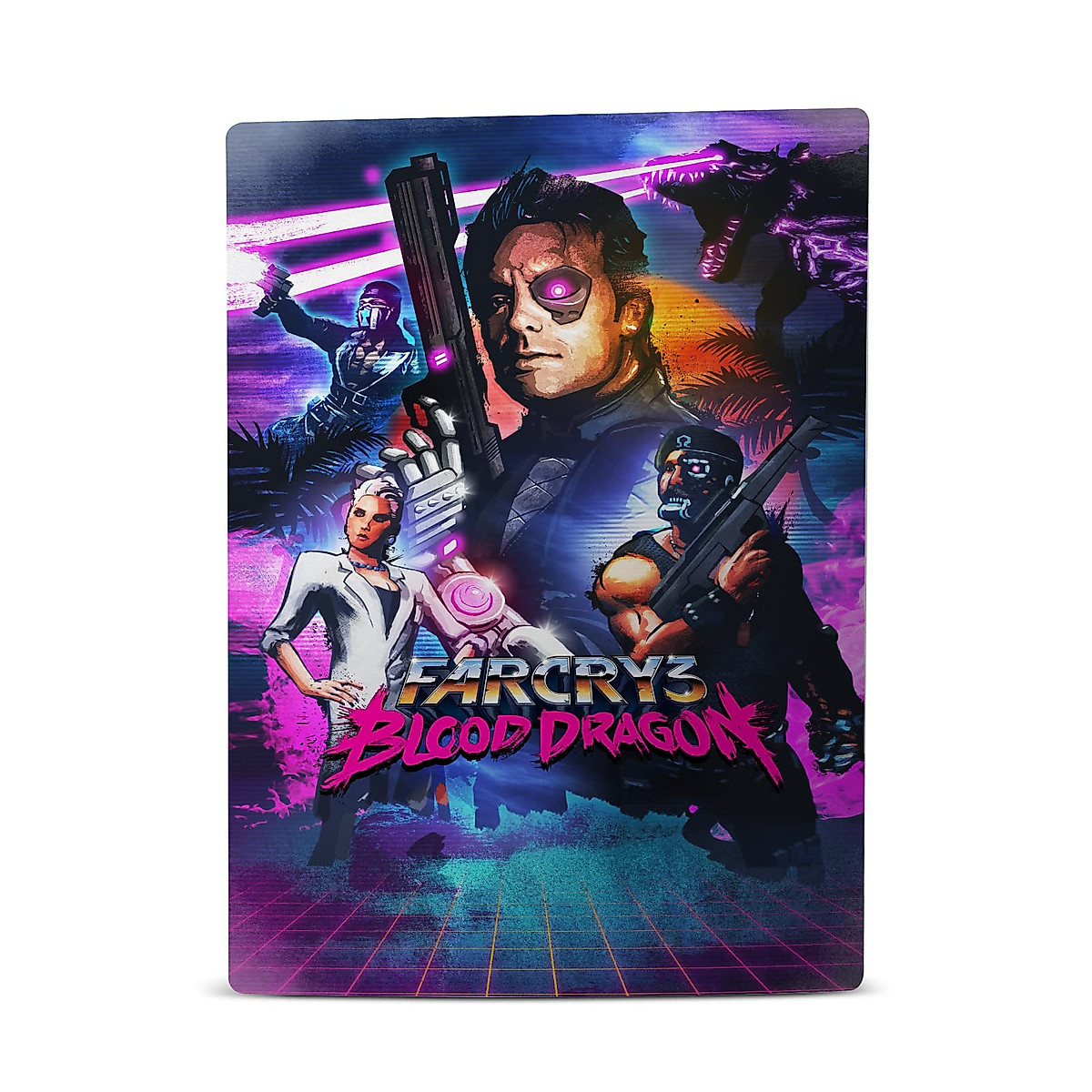 Head Case Designs Officially Licensed Far Cry 3 Blood Dragon Key Art Cover Vinyl Faceplate Sticker Gaming Skin Decal Cover Compatible With Sony PlayStation 5 PS5 Disc Edition Console