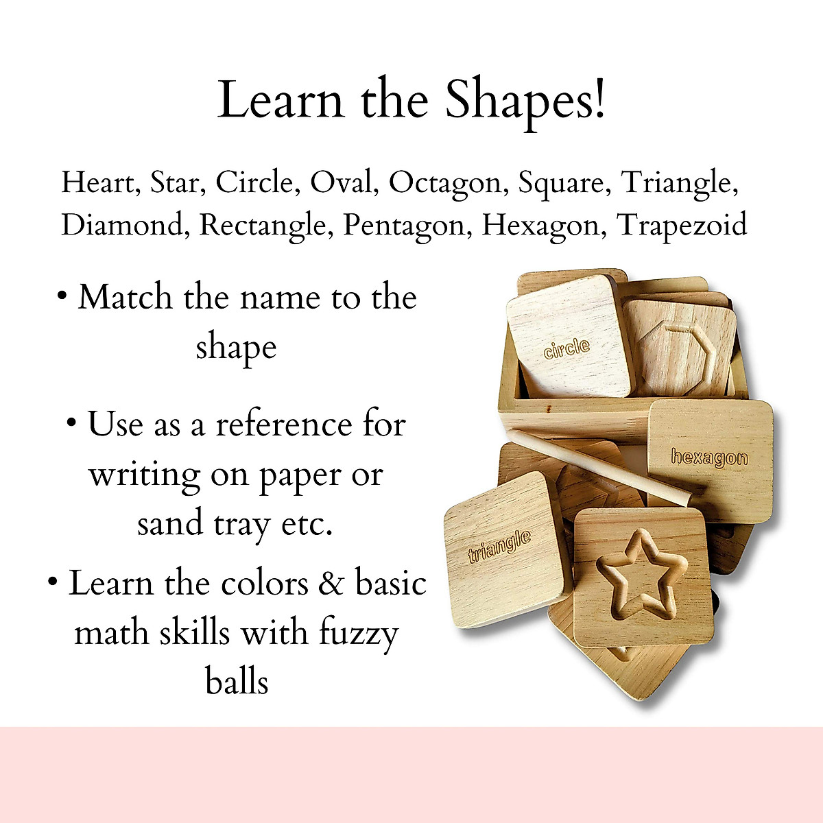 Bambeani Shape Tracing Toys for Toddlers | Montessori Toys & Waldorf Toys | Wood Toys for Toddlers | Toddler Learning Toys | Early Learning Toys for Toddlers