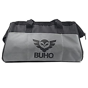 Cordless Drill Set Bundle with Ryobi 18V ONE+ Drill Driver, 3/8 Inch Chuck, 40 Piece Drill Bit Set, 1.5 Ah 18-Volt Lithium-ion Battery, 18-Volt Charger and Buho 16 Inch Tool Bag