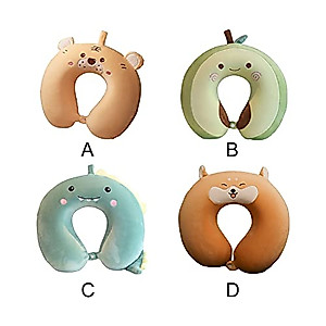 Travel Pillow for Kids & Adults, Memory Foam U-Shaped Neck Pillow, Convenient Cute Neck Support Cushion for Home Office Camping Travelling Airplane Car Train(Shiba Inu)