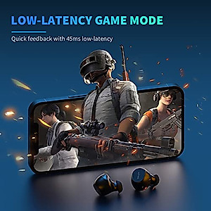 DeLUX True Wireless Earbuds, Dual Mode in-Ear Headphones with BT 5.0, Wireless Charging Case, 30 Hrs Playtime, IPX5 Waterproof, Built-in Mic, Immersive Deep Bass, Touch Control(DT3-Black)