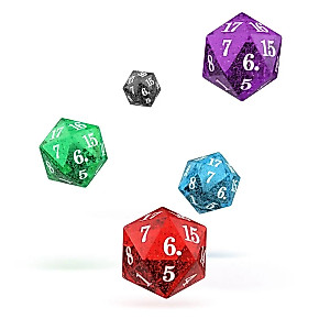 Oakie Doakie Dice D20 Spindown Dice Set Speckled (5)