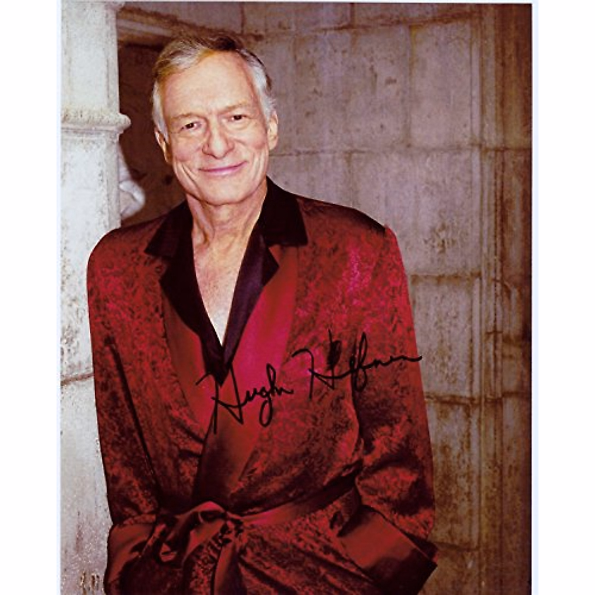 Kirkland Hugh Hefner 8 X 10 Photo Autograph on Glossy Photo Paper