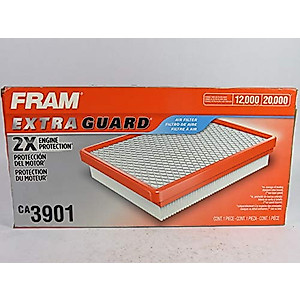 FRAM Extra Guard Engine Air Filter Replacement, Easy Install w/Advanced Engine Protection and Optimal Performance, CA3901 for Select Chevrolet, Dodge, Jeep and Mitsubishi Vehicles