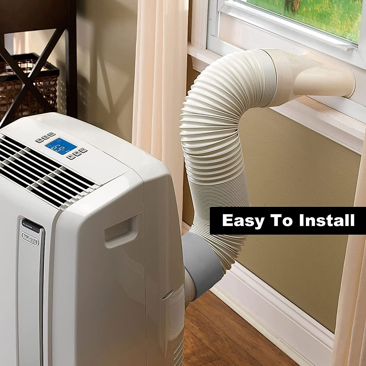 CertBuy 2 Pack Portable Air Conditioner Hose Coupler 5 Inch AC Hose Connector Support Clockwise and Counter Clockwise Hose Threads Hose Coupler