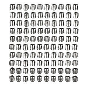 bnafes M2.5 x 3mm Stainless Steel Hex Grub Screw Internal Hex Drive Cup Allen Head Socket Point Set Screws for Door Handles100 Pcs