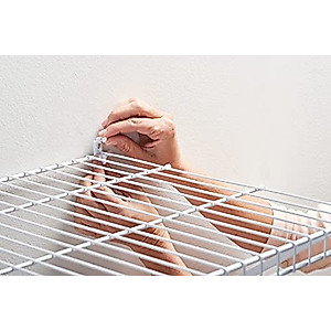 Rubbermaid Linen Closet Shelf Kit, 3-Feet, White, Wire Shelving System for Laundry Rooms, Linen Closets or Basements (Pack of 2)