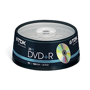 TDK T19443 16x DVD+R - Cakebox 25 Pack