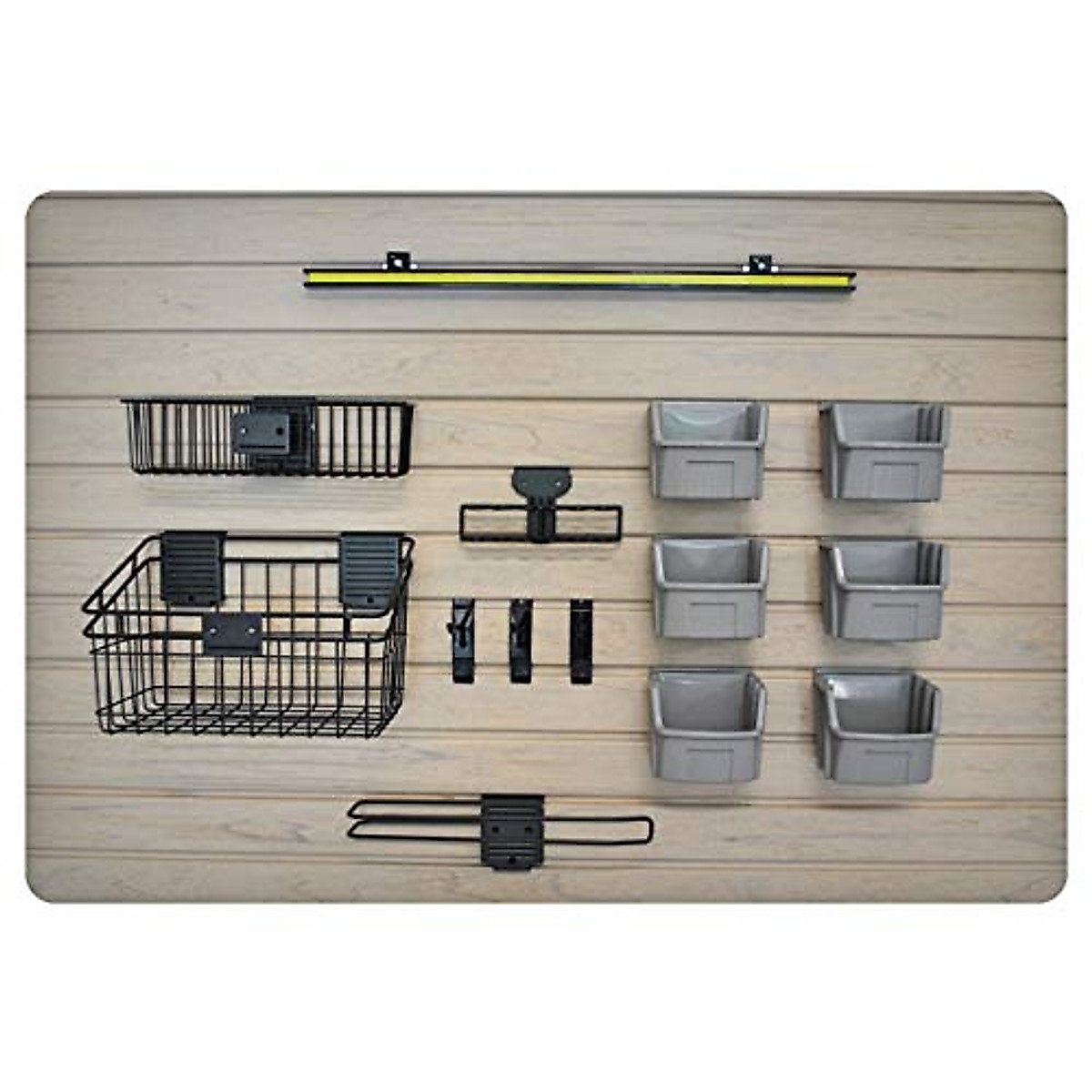 HandiWall Work Center Bundle for Slatwall Panel Tool Organization, Gray