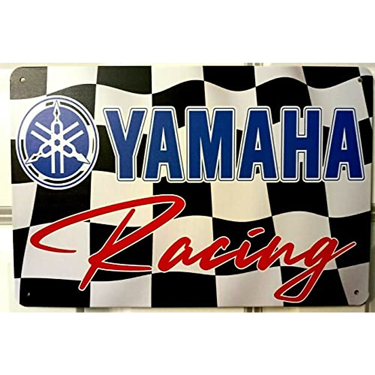Bayyon Tin Sign Yamaha Racing Motorcycles Metal Sign For Man Cave Décor New 8X12Inch