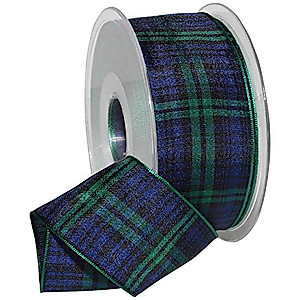 Morex Ribbon 975 Edinburgh Ribbon, 1.5 inches by 27 Yards, Black Watch Tartan