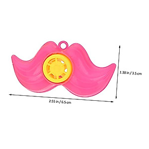 LABRIMP 50pcs Stocking Shape Stuffers Beard Lip Favors Kids Educational Maker Color Bulk Party Toy Cartoon Whistles Mustache Noise Shaped Plastic Favorsrandom Christmas Goodie Whistle