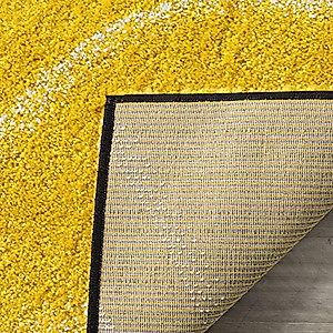 SAFAVIEH Fiesta Shag Collection 8' x 10' Multi FSG372M Modern Abstract Non-Shedding Living Room Bedroom Dining Room Entryway Kids Area Rug