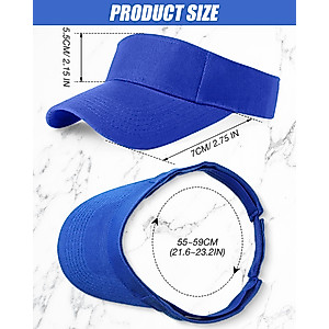 Geyoga 5 Pcs Sports Sun Visor Hats Visor Women Men Golf Visors Hat for Men Adjustable Visor Cap Athletic Visor Hat for Men Women (Black, Royal Blue, Red, Khaki, Yellow)