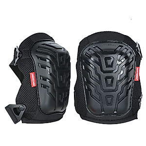 CUTTEREX FLAT Knee Pads for All Kneeling Works, Professional Knee Cushions, Heavy Duty and Protection Design Knee Pad for Flooring, Gardening, Comfortable and Durable, Anti-Skid and Adjustable Clips